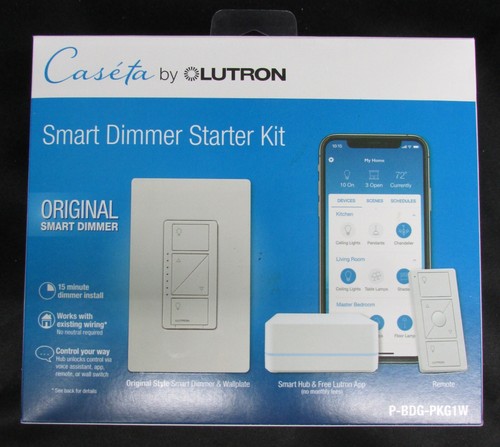 Lutron Caseta Wireless Dimmer Kit With Smart Bridge (P-BDG-PKG1W) NEW ...