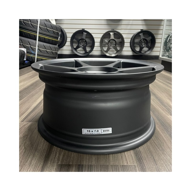 TFS401 356 Wheels 15X7 +35 4X100 Civic Miata EG DC Matte Black Kosei ...