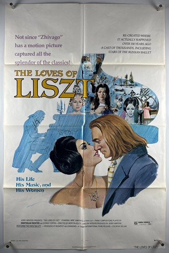 LOVES OF LISZT Movie Poster (Fine-) One Sheet 1971 Musical Biography ...