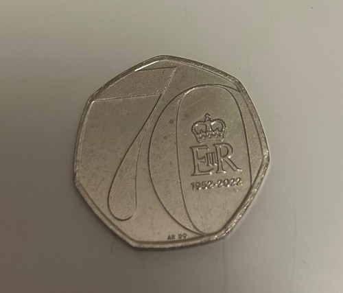 50p Coin HM Queen Jubilee 70th ER 2022 | eBay