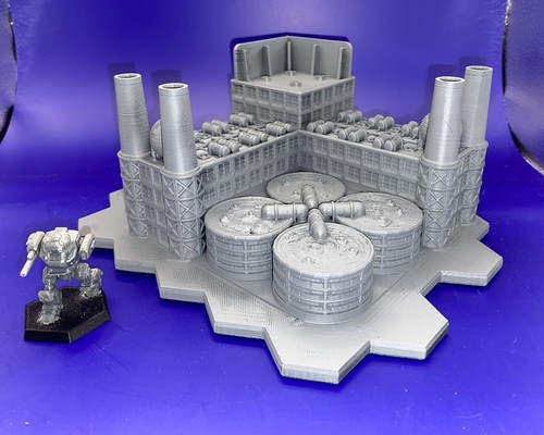 Chemical Plant w/ Hex Base, Tabletop Terrain Battletech (6mm) | eBay