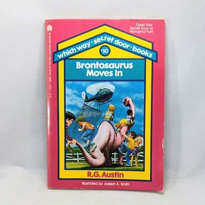 Brontosaurus Moves In - Which Way Secret Door Books #10 VTG 1984 1st ...