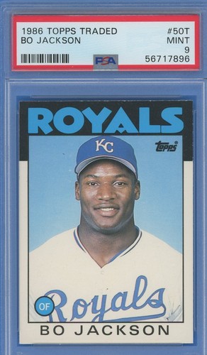 1986 Topps Traded Bo Jackson Rookie 50T Kansas City Royals RC PSA 9 ...