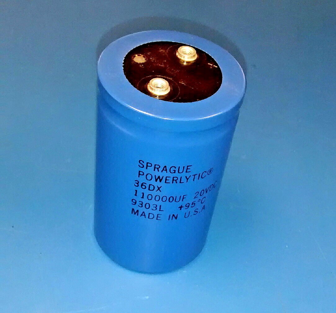 SPRAGUE 36DX114G020CC2A 110000uF 20V 95c screw-terminal Electrolytic ...