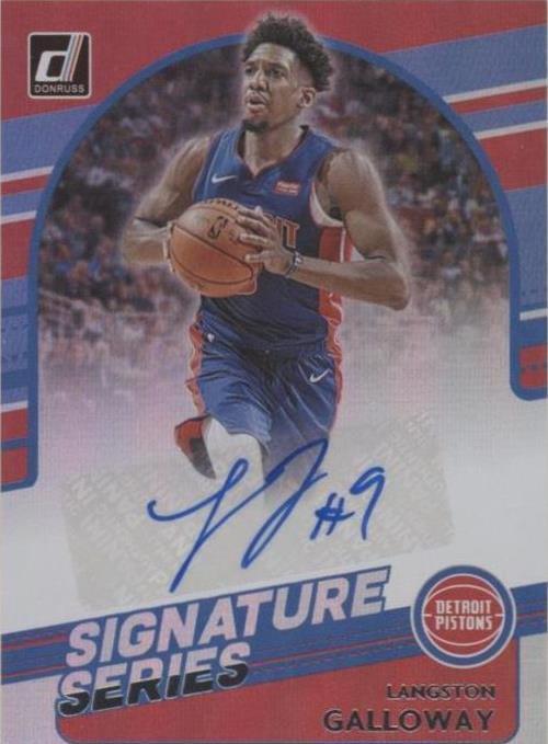 2020-21 Panini Donruss - Signature Series Langston Galloway #SG-LGW (AU ...