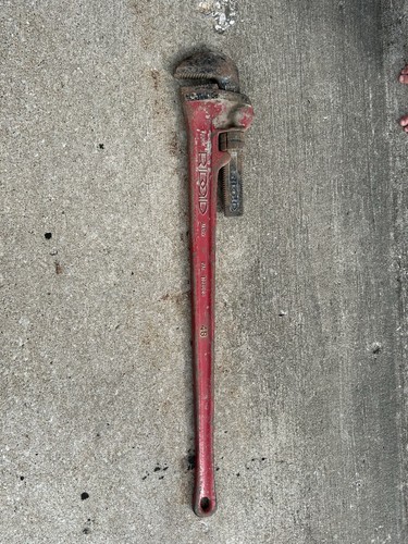 RIDGID HEAVY DUTY 48” Cast Iron Steel Pipe Wrench Pat Good Condition ...