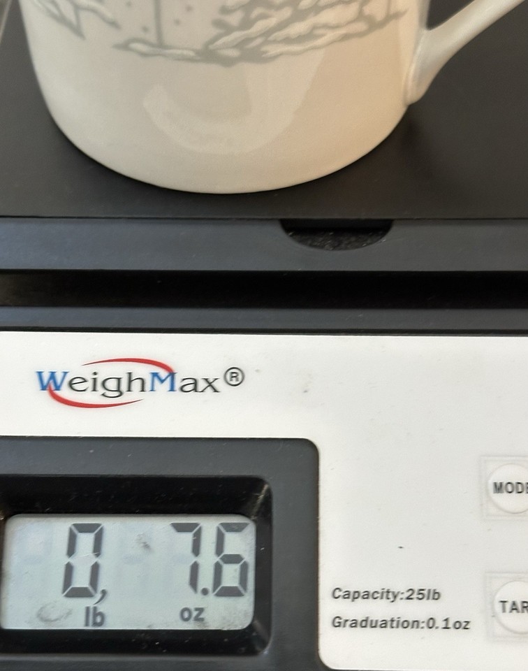 2 Lynn's 3” Fine China Cups - In The Pines Pattern - Snowflakes & Pine ...