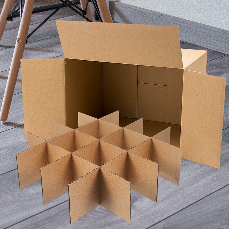 Moving Boxes Kit Cardboard Packing Dividers Carton Partitions | eBay