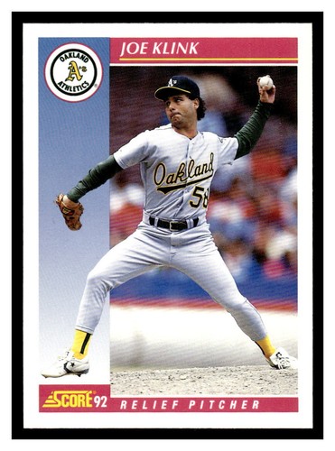 1992 Score #151 Joe Klink - Oakland Athletics | eBay