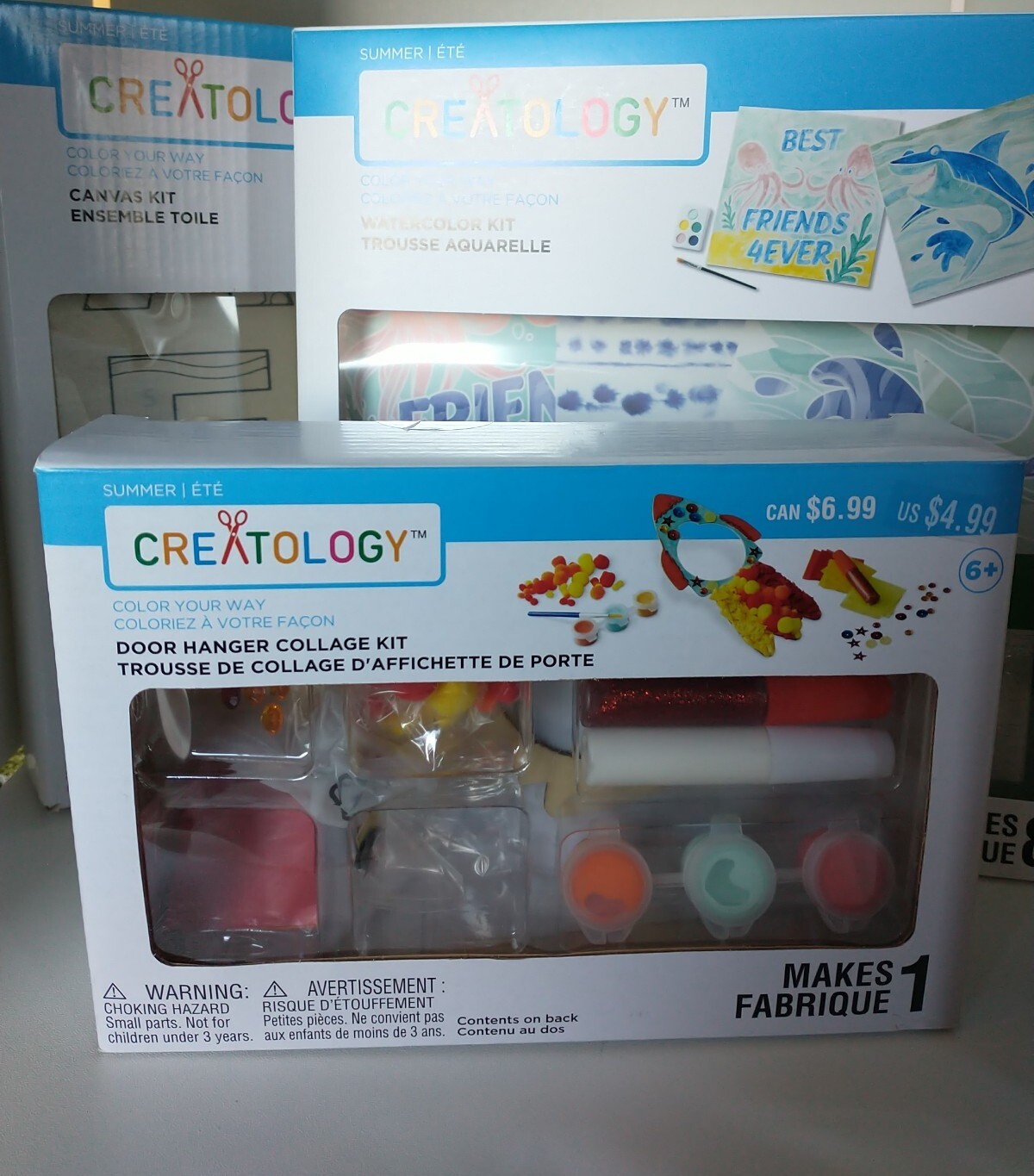 Lot Of 3 Creatology Kid Craft Kits - Watercolor - Door Hanger Collage ...