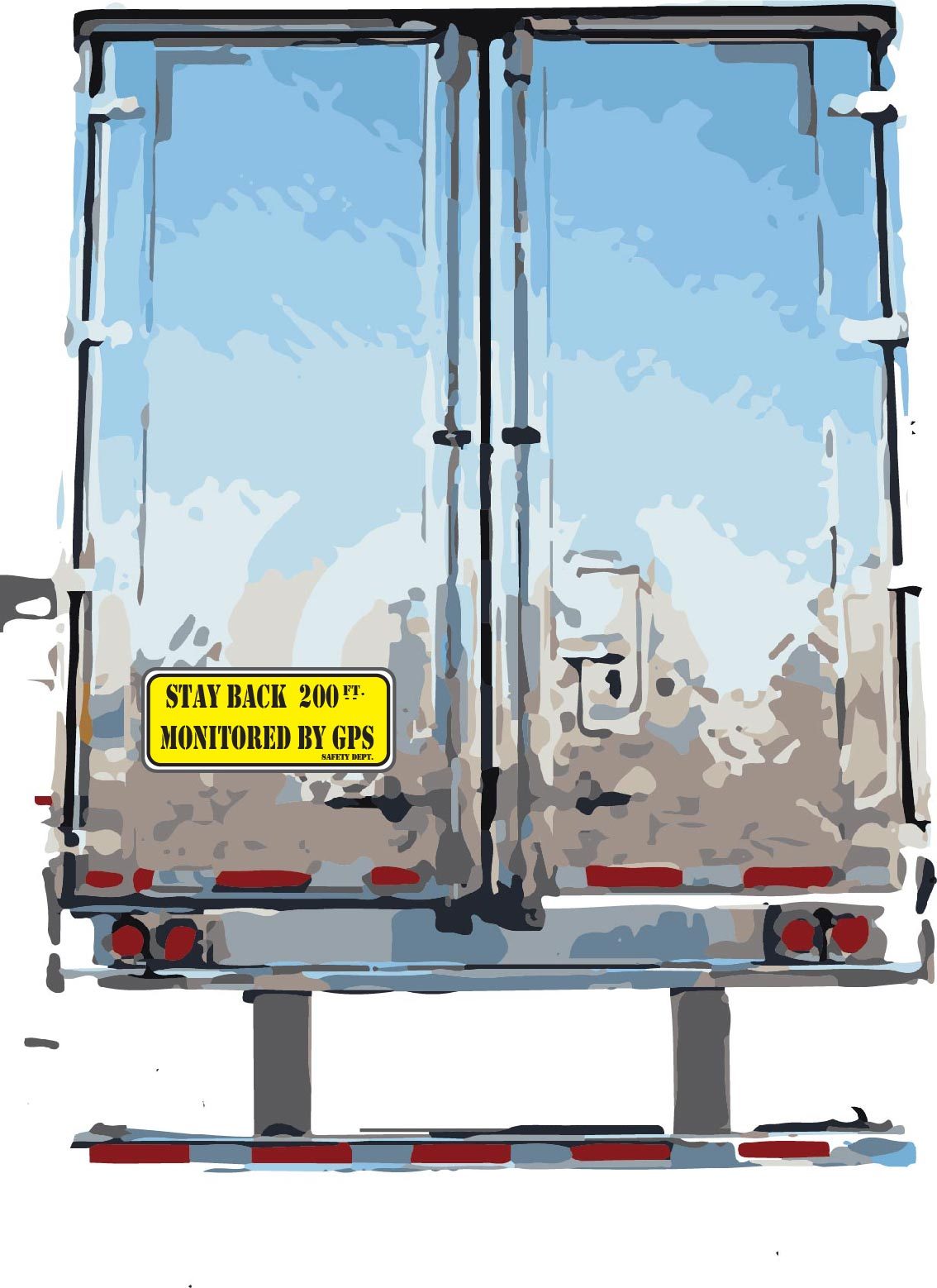 Stay Back 200 FT Monitored By GPS Safety Department Decal Sticker p396 ...