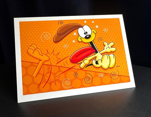 GARFIELD (ODIE) "Get A Kick" Birthday Card (7"x5") | eBay