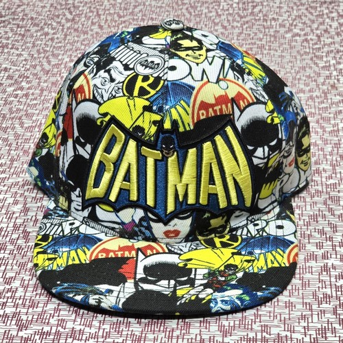 Batman Snapback All Over Print Hat Embroidered Retro DC Comics Cap New ...