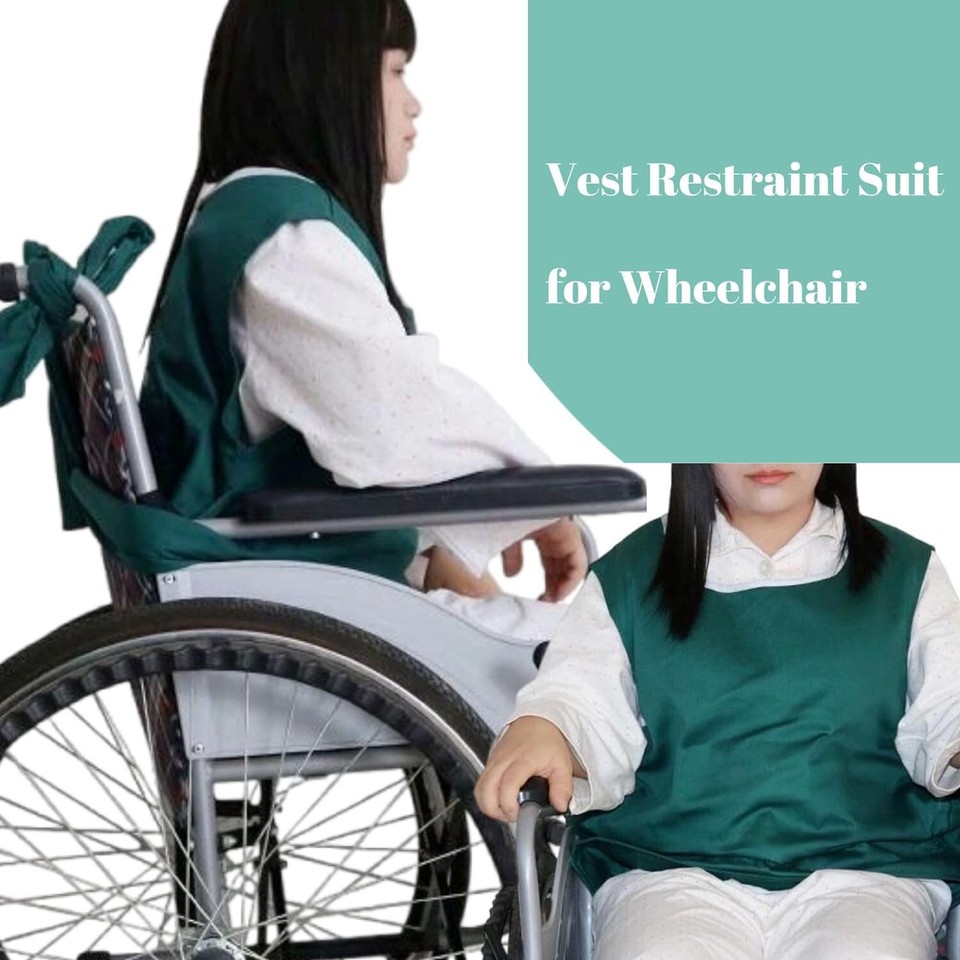 Vest Restraint Suit for Bed or Wheelchair, Medical Strap, Adjustable ...
