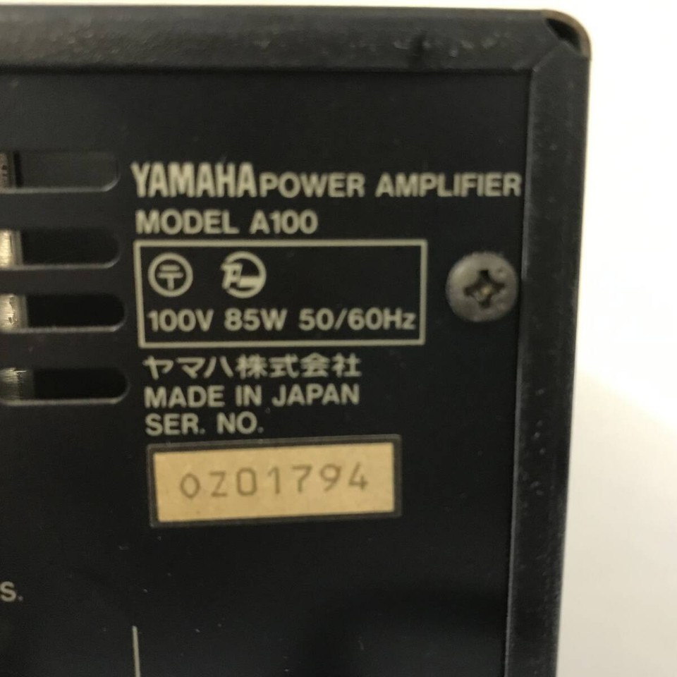 YAMAHA A100a 2ch Stereo Compact Power Amplifier Audio JAPAN Testerd ...