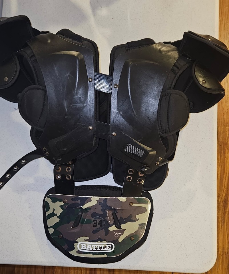 xenith football shoulder pads with backplate | eBay