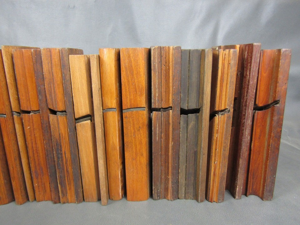 Job lot of 40 old wooden moulding & rebate planes - vintage woodworking ...