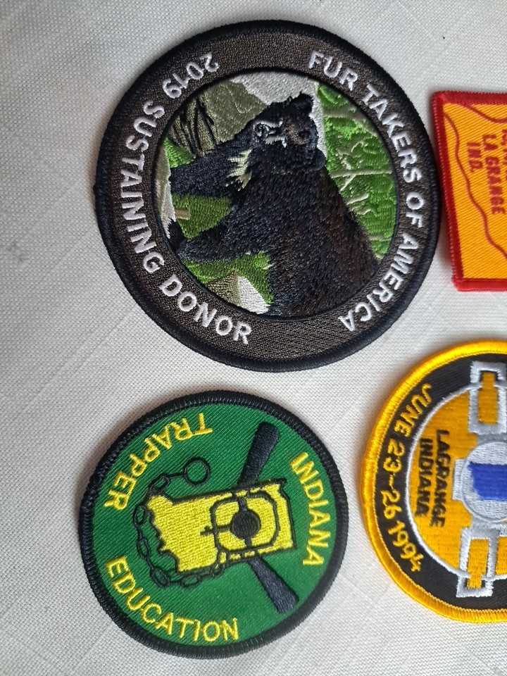 Vintage Lot Of Indiana Furtakers Trapper Jacket Patches | eBay