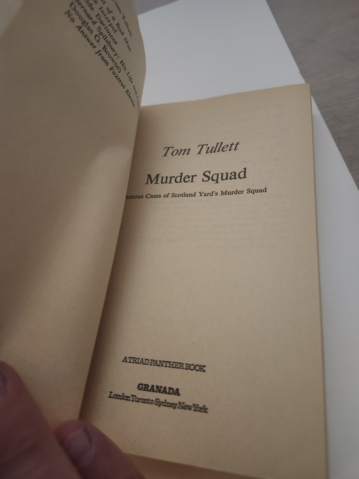 Murder Squad Famous Cases of Scotland Yard by Tom Tullett Small ...