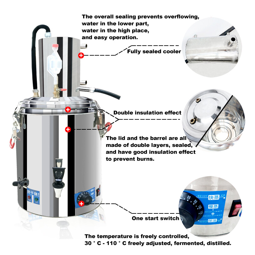 Moonshine Still Alcohol Whisky Wine Oil Alembic Still Brewing Home ...