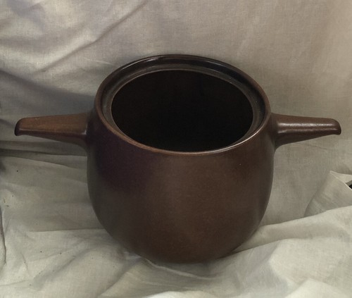 RAYMOR By Roseville Large Bean Pot Seibel 2 Handle Brown Pottery # 187 ...