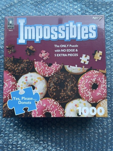 Impossibles - Donuts Puzzle, 1000 Piece - No Edges + 5 Extra Pieces ...