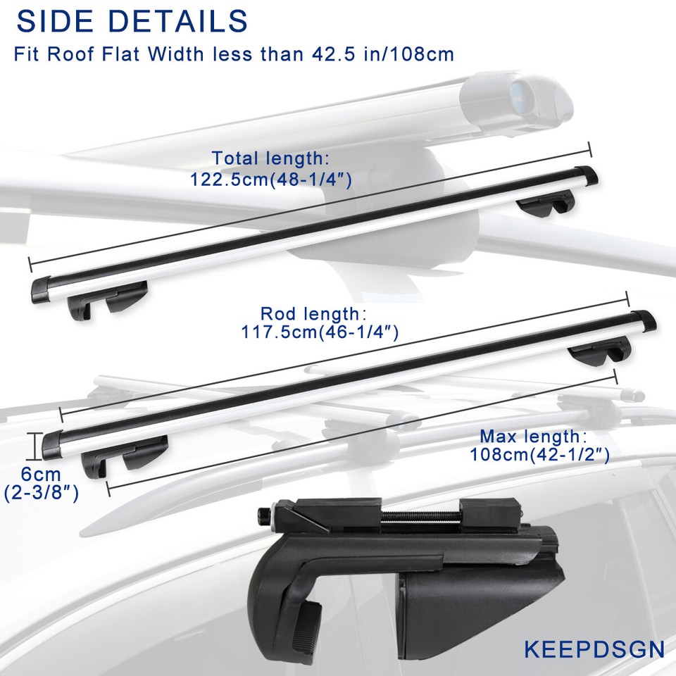 For Chevy Trax LT 2015+ Car Roof Rack Rail Crossbars Luggage Cargo Bike Carrier | eBay UK