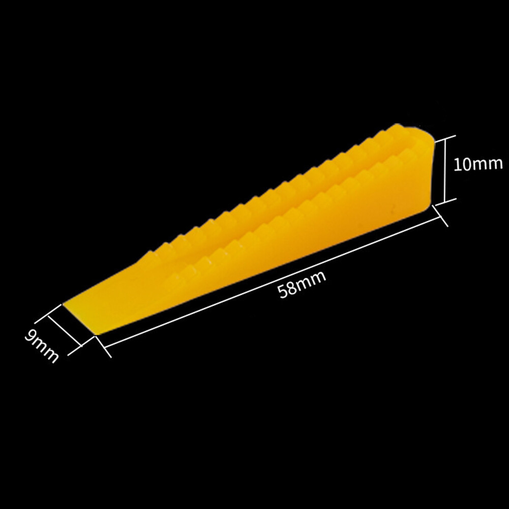 100pcs Ceramic Wedge Tile Spacer Floor Level System Locator (Yellow ...