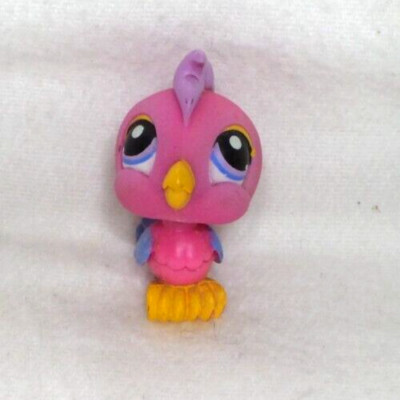 LITTLEST PETSHOP LPS #372 HASBRO OISEAU CACATOÈS MAUVE BLEU YEUX BLEU ...
