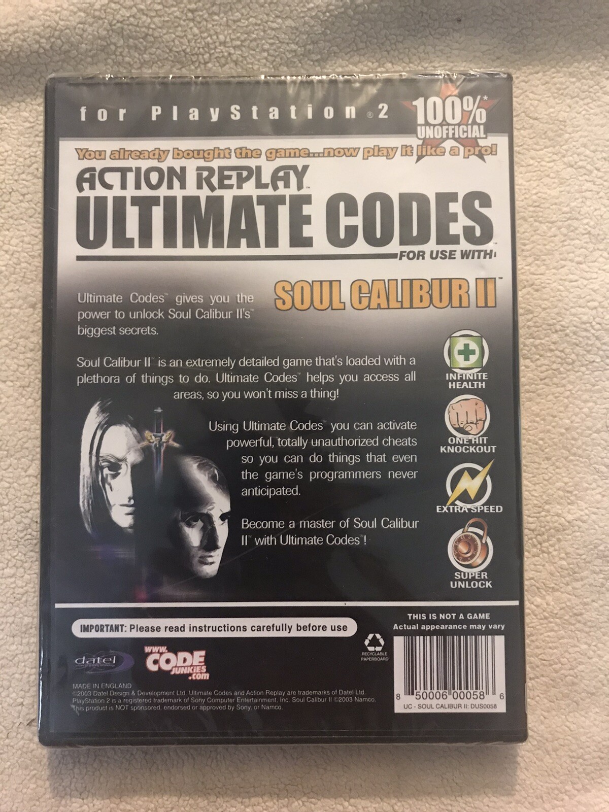 Action Replay Ultimate Codes: Soul Calibur 2 (Sony PlayStation 2) for ...