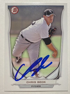 Chris Beck Signed Bowman #BP43 2014 Card Chicago White Sox Auto MLB RAD ...