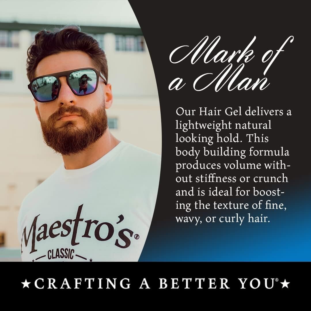 Maestro's Classic Hair Gel- Mark of a Man blend, 3.4 Ounce | eBay