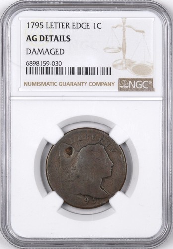 1795 Early Copper Large Cent Lettered Edge 1C - NGC AG Details - | eBay