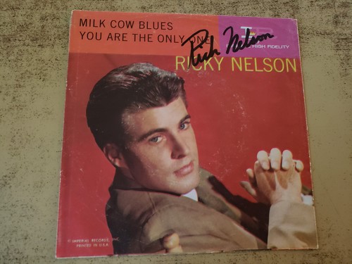 AUTOGRAPHED 1960s VG+ Ricky Nelson You Are The Only One SLEEVE ONLY 45 ...