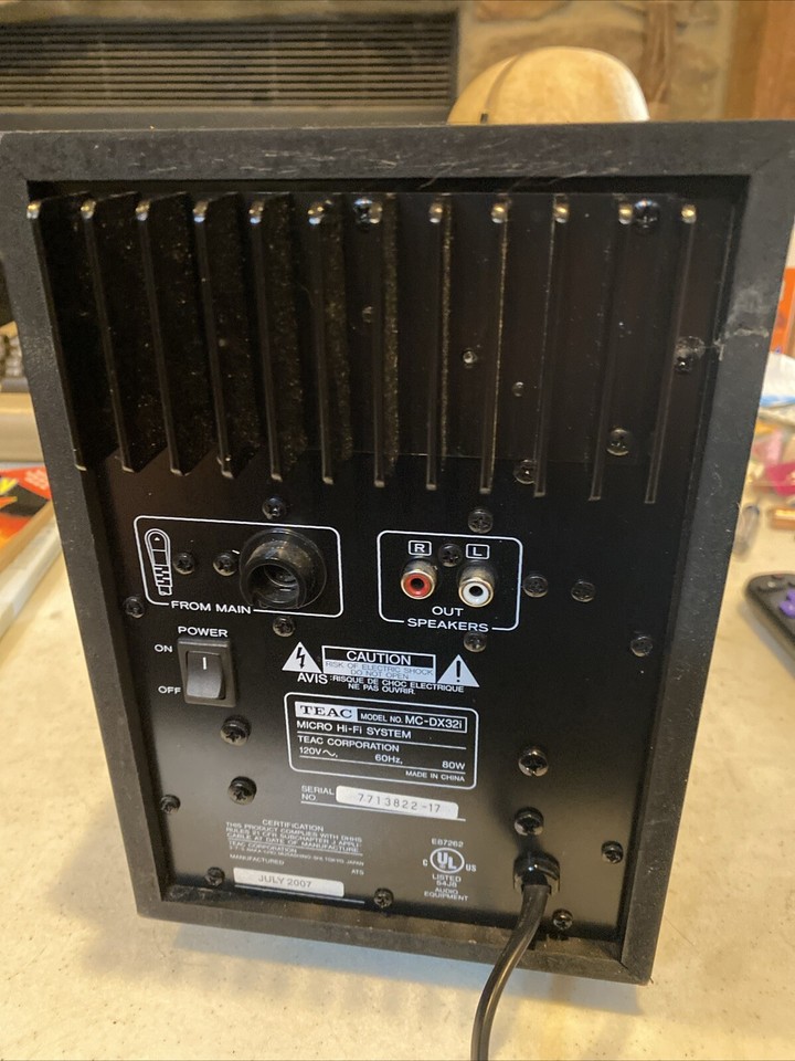 TEAC MC-DX32i Subwoofer Micro Hi-Fi System Speaker - Parts or Repair ...
