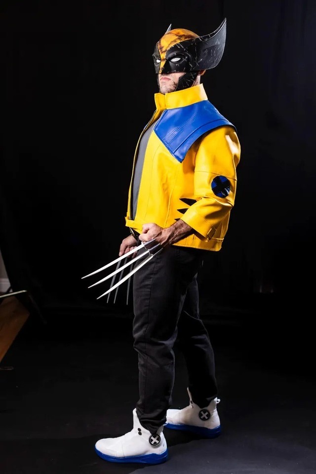 Wolverine Leather Jacket for Men | Genuine Yellow Biker Motorcycle Coat ...
