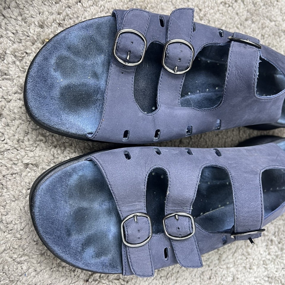 Clark Springer 3 strap sandals, blue leather women’s size 11 | eBay