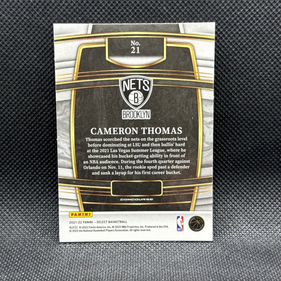 2021-22 Panini Select Blue Cameron Thomas RC Rookie #21 | eBay