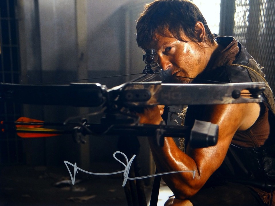 Norman Reedus Autographed Walking Dead 16x20 Front View Photo- JSA W ...
