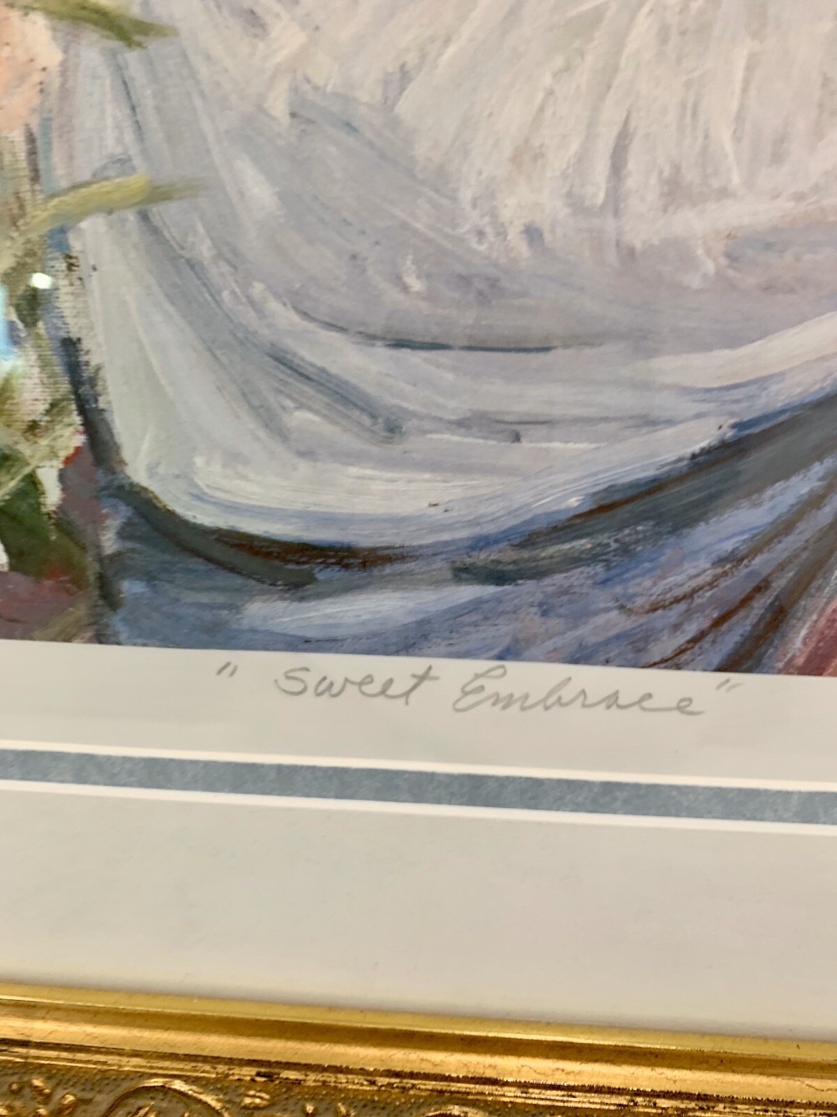 IRENE BORG Sweet Embrace Signed Print Lithograph Limited Edition Framed ...