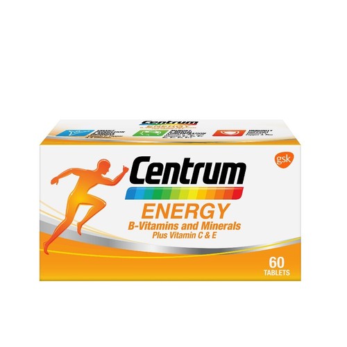 5 Box CENTRUM Energy B-Vitamins & Minerals Plus Vitamin C & E 60 ...