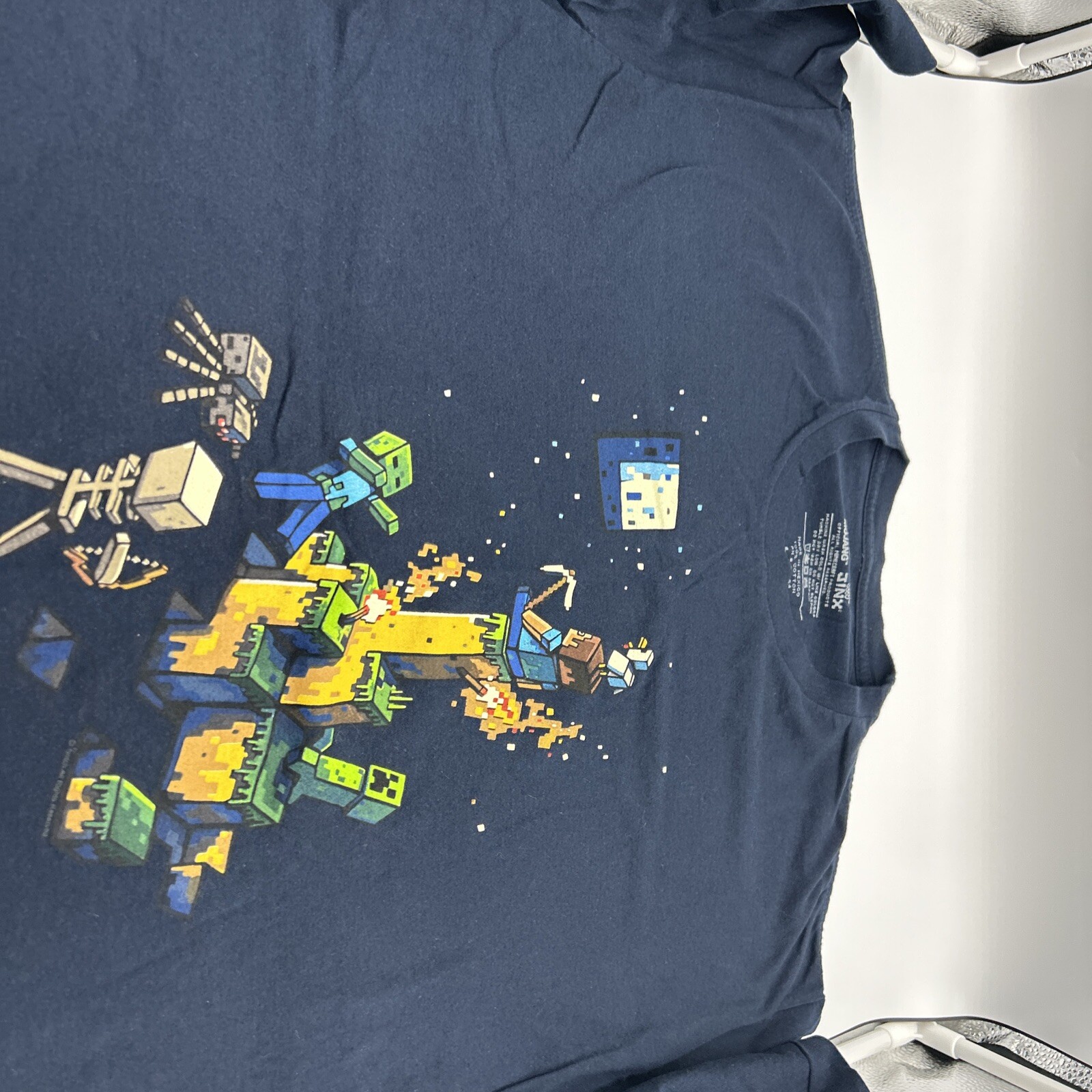 Mojang jinx blue men’s extra-large T-shirt Minecraft … - Gem