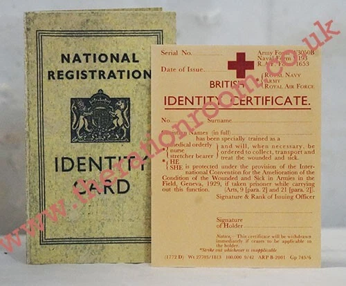 Купить Ибей | 1940's-WW2-Re enactment Wartime-Musuem Replica ID CARD ...