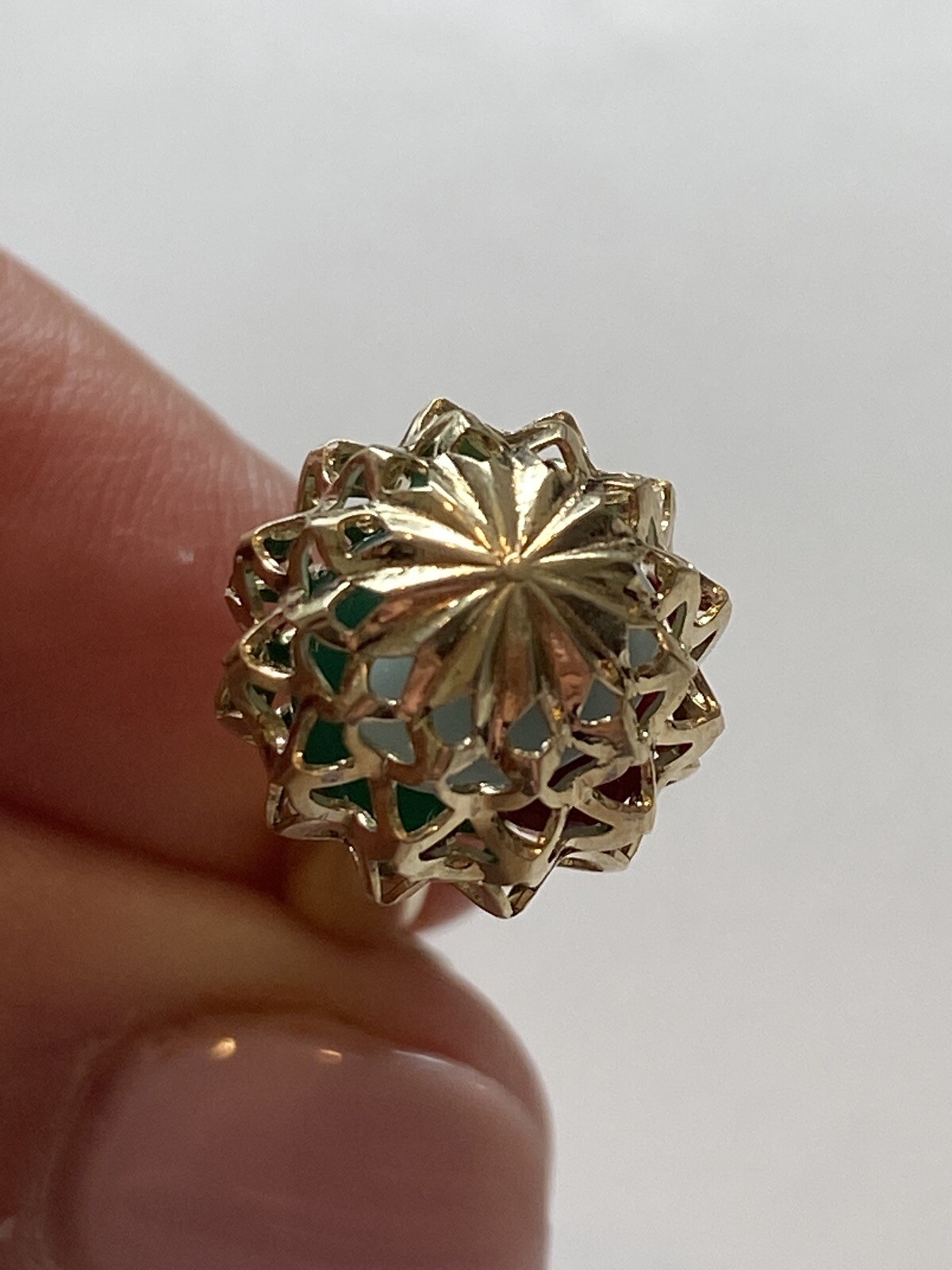 Estate 14k Yellow Gold Baby Rattle W/ Color Beads Charm! 2.9g! Adorable ...