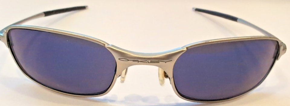 Oakley Square Wire 2.0 Platinum Frame w/ Ice Iridium Spring Hinge | eBay