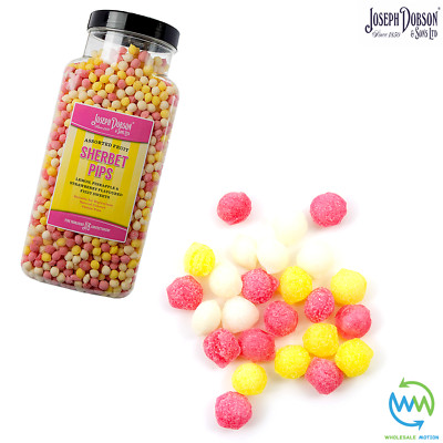SHERBET PIPS Sweets FRUITY HARDBOILED Candy CRUNCHY PIECES Dobsons PICK ...