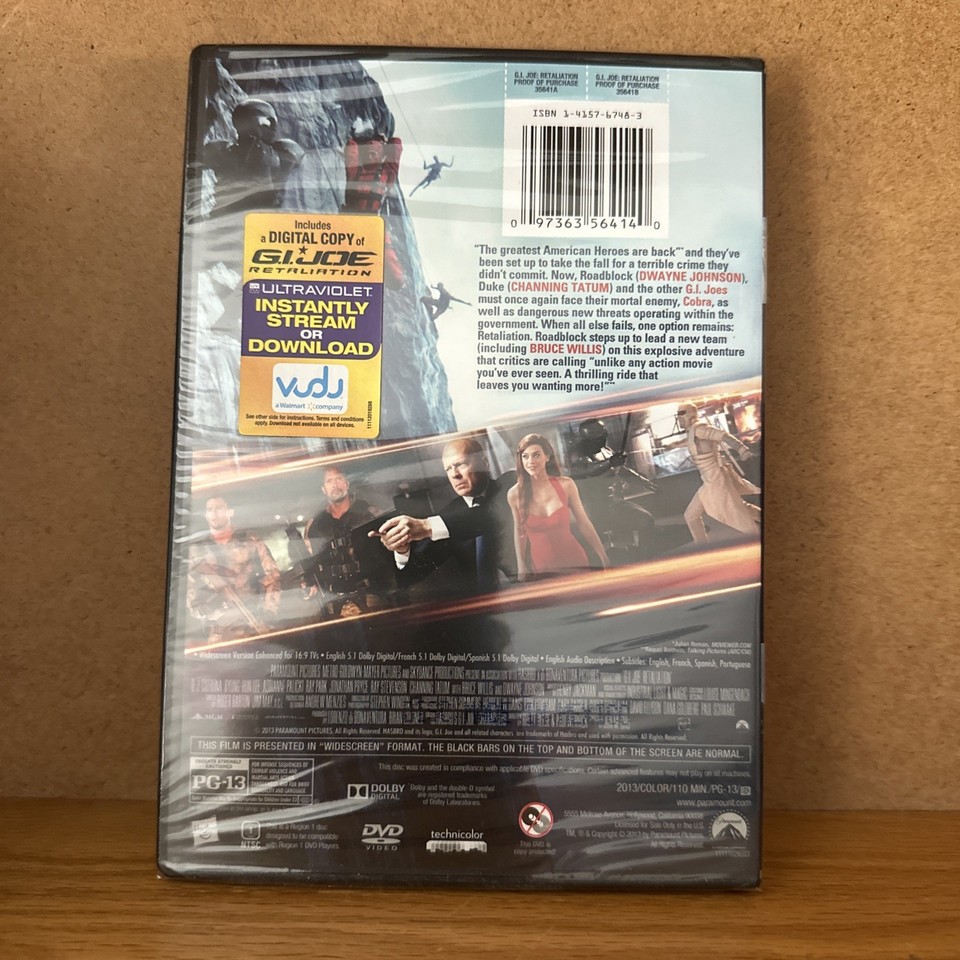 G.I. Joe: Retaliation (DVD, 2013) – Dwayne Johnson, Bruce Willis ...