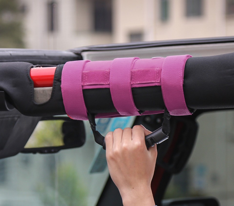Pink Roll Grab Grip Handles Bar Off Road Accessories fits Wrangler TJ ...