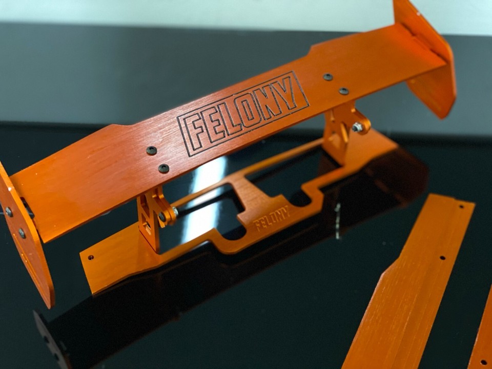 Arrma Felony ORANGE Kit - Front Bumper, Side Skirts and Rear Wing ...