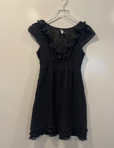 Anthropologie Maeve Charmed Life Wool Blend Dress Ruffle Womens Size 6 ...